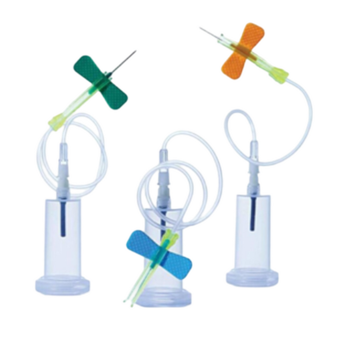 Safety Blood Collection Set Blue, 23G x 3/4 X 12", 200/unit — Filtrous