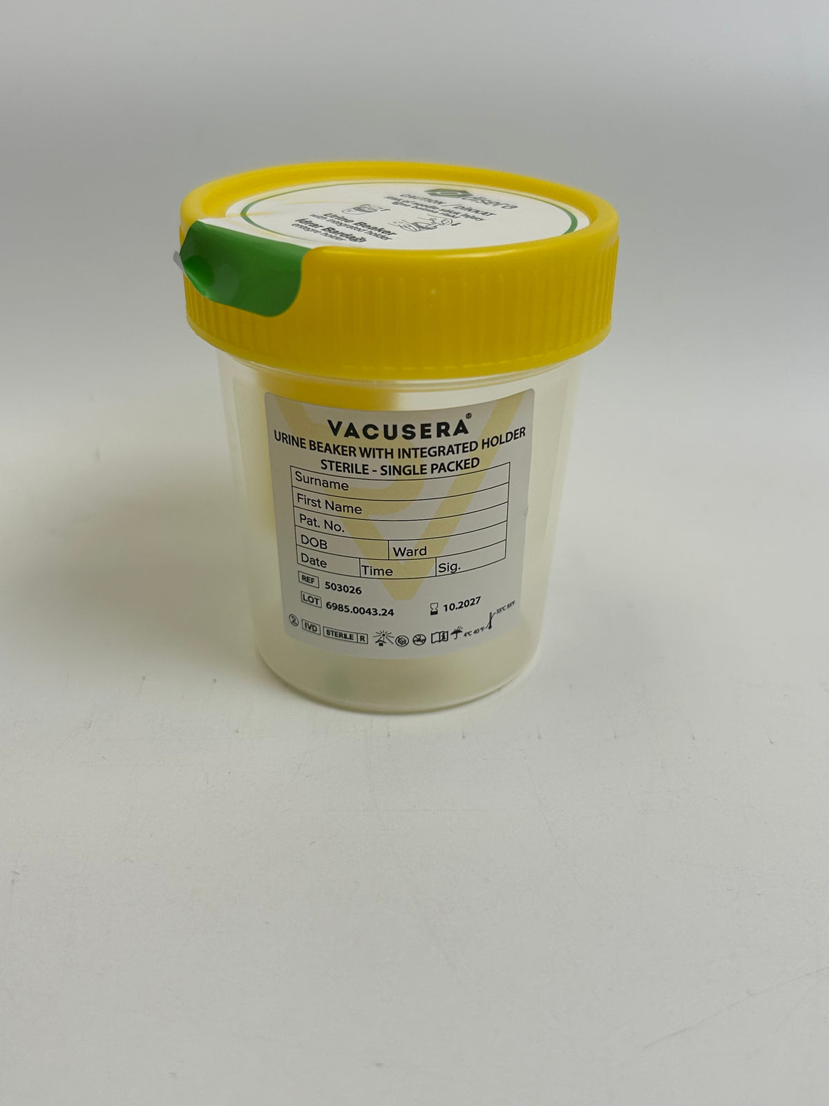 Filtrous Sterile Urine Collection Beaker with Needle & Holder | Closed ...