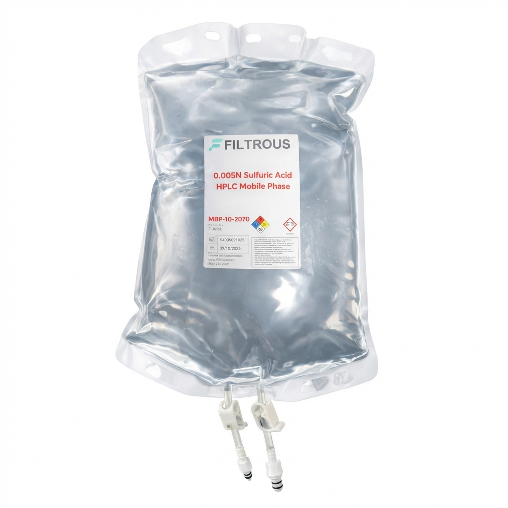 0.005N Sulfuric Acid Mobile Phase Bag, HPLC Grade, 7L – Filtrous