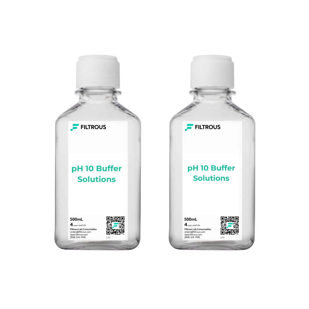 pH 10 Calibration Buffer (2 x 0.5L) – NIST Traceable & High Stability – Filtrous