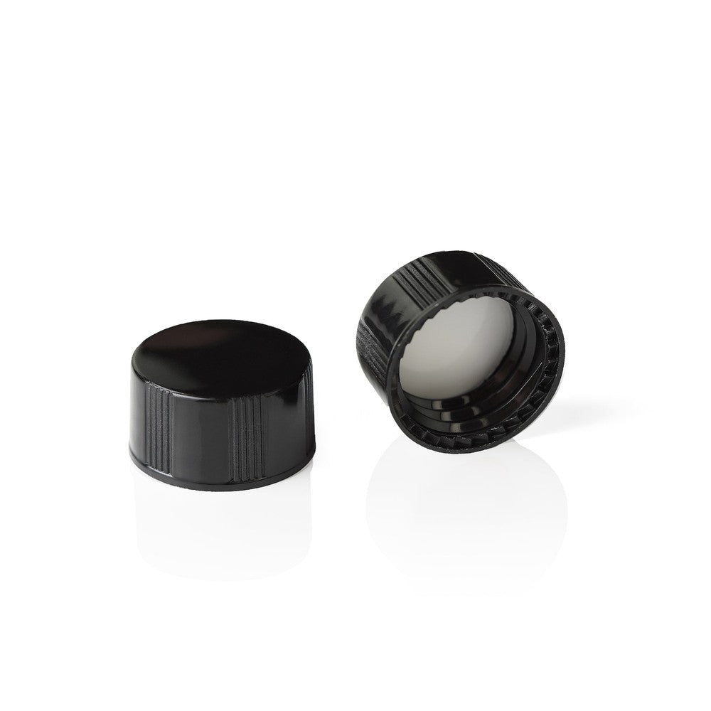 13-425 Black Closed Screw Top PTFE/Silicone Caps - Filtrous